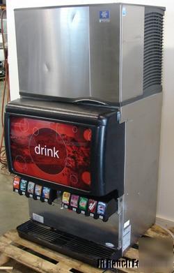 Cornelius 10 head fountain pop disp, ice machine, CO2