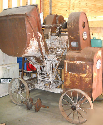 Vintage jaeger gas engine cement mixer 1 lunger hit mis
