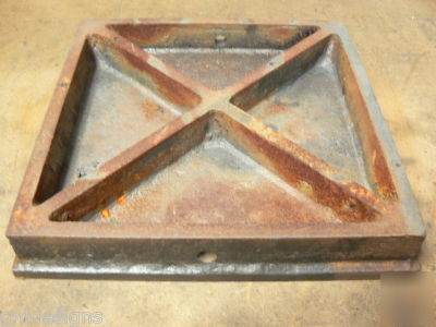 Vintage WW2 cast iron machine base surface plate 12X12