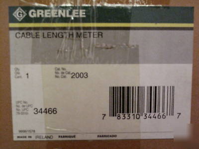 Beha greenlee 2003 cable length meter